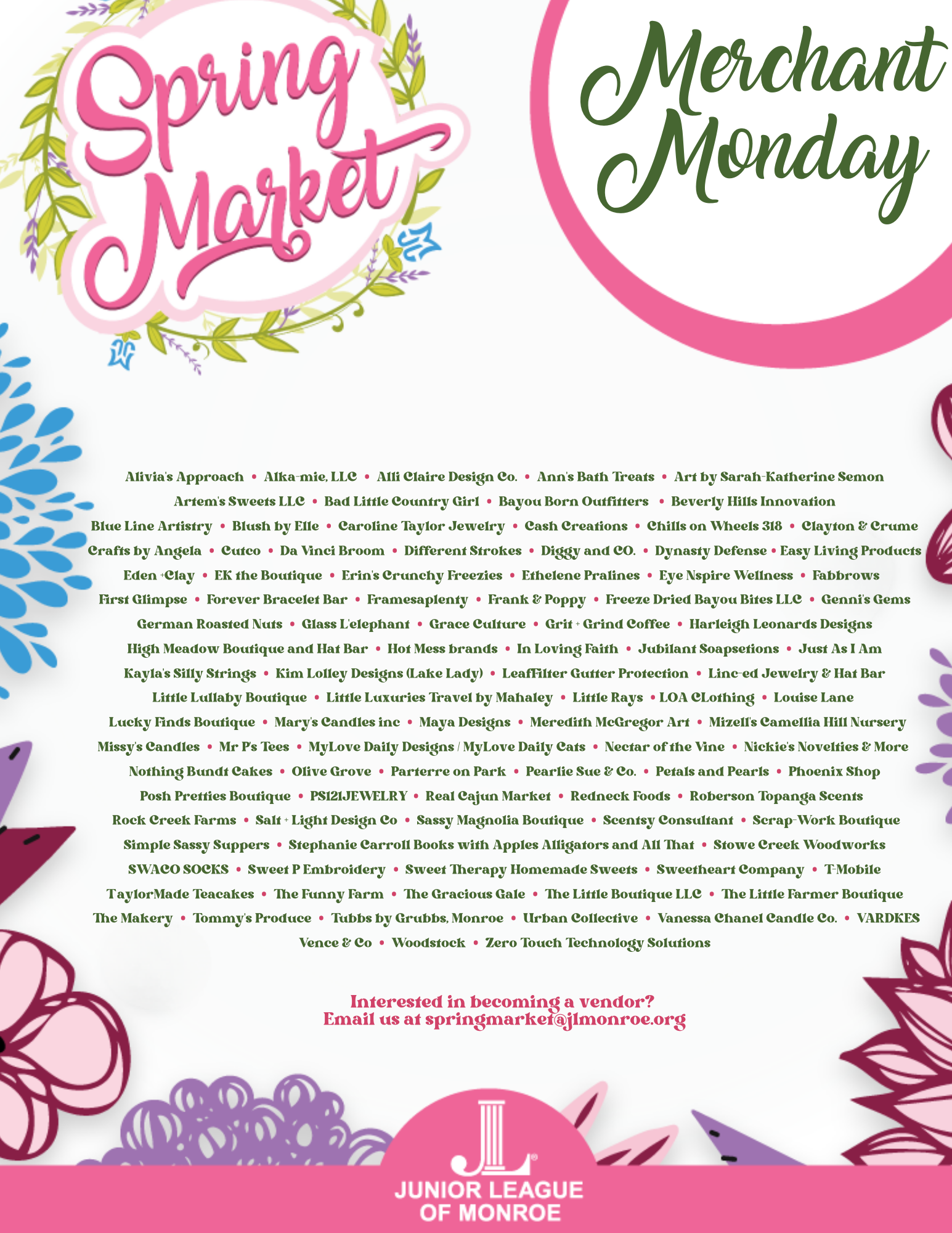 Spring Market 3-day Shopping Event - Junior League of Monroe, LA